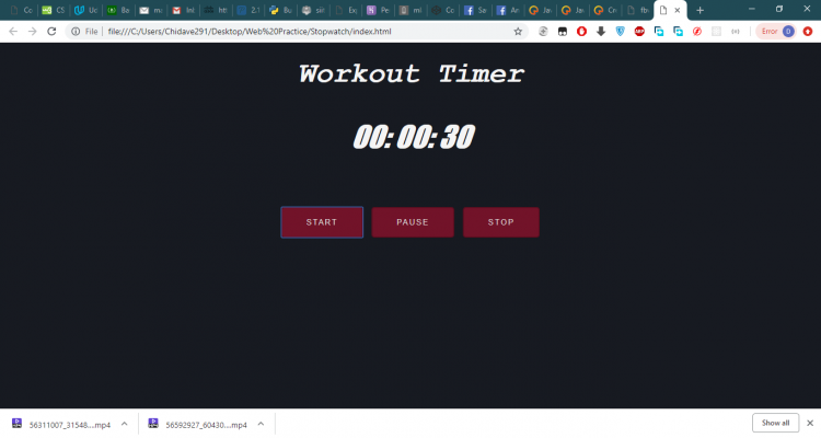 Stopwatch Using JavaScript | SourceCodester